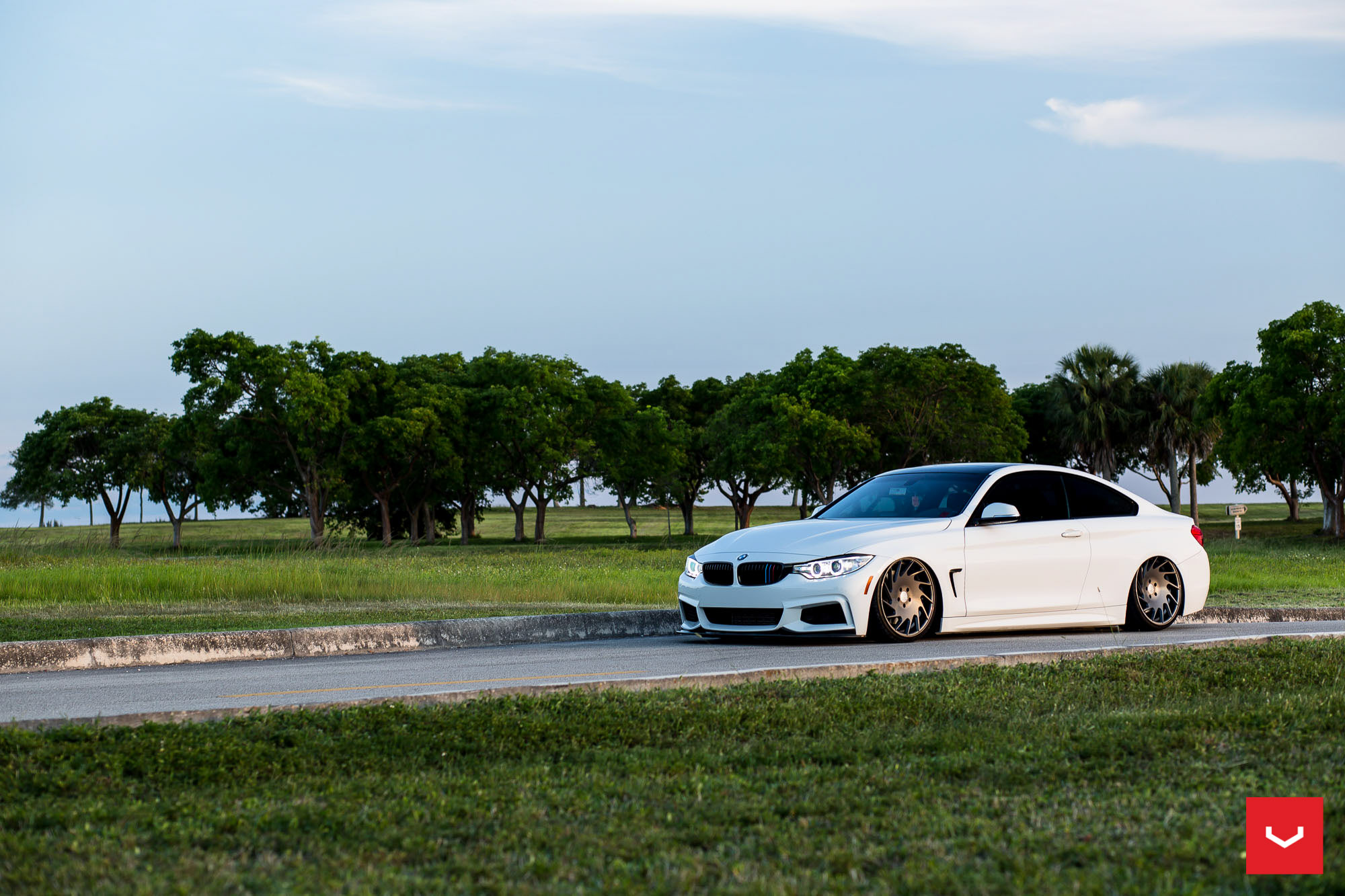 Bagged BMW 435i on Vossen VLE-1 Wheels