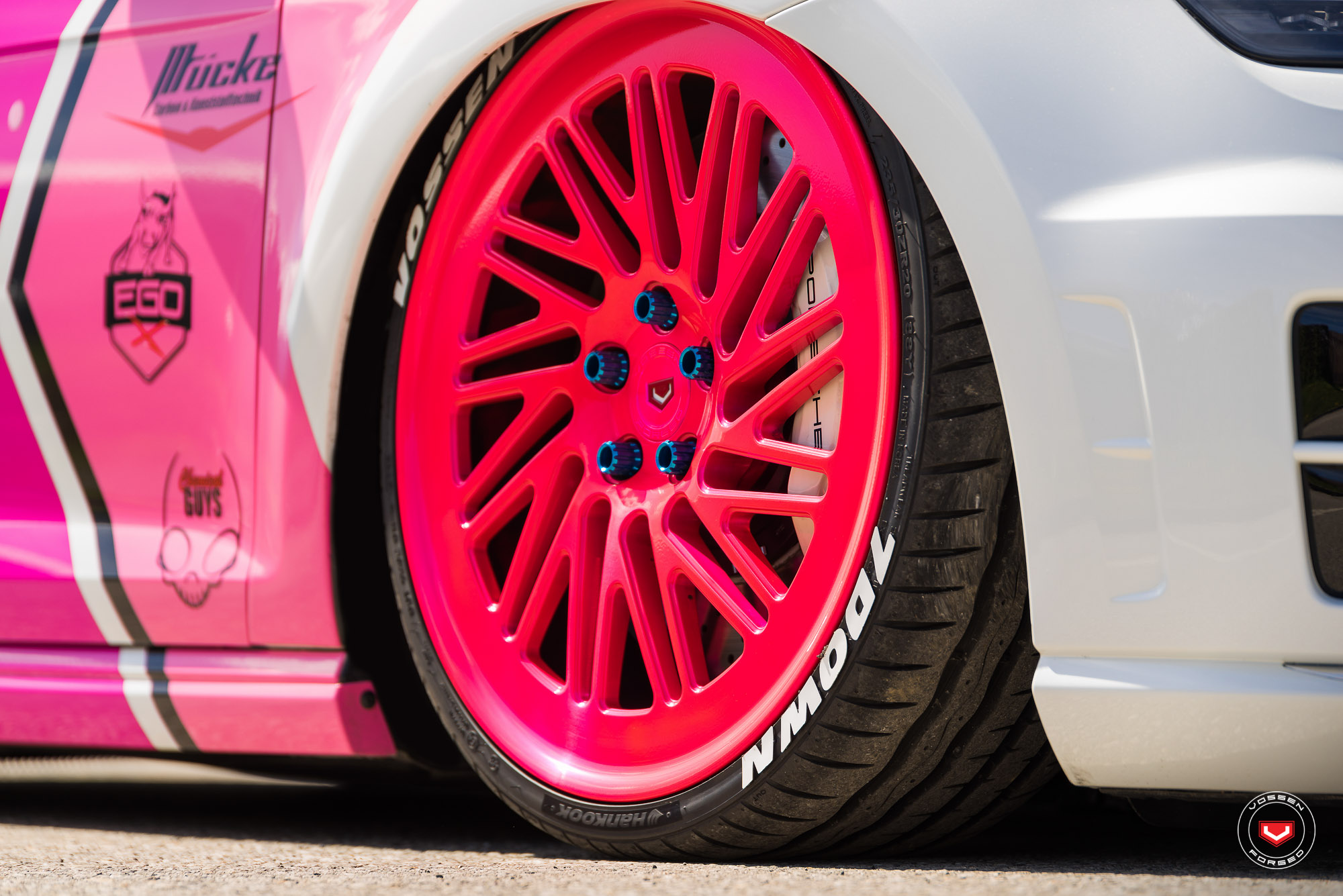 Cherry 7 Down Mk7 VW Sportwagen on Vossen Forged LC-105T Wheels