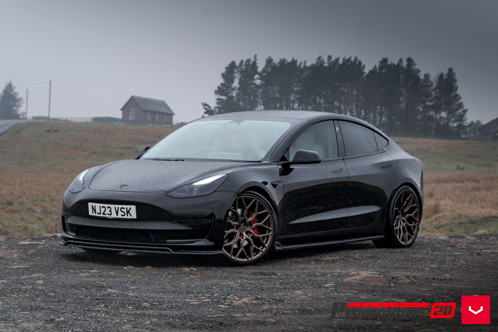 TESLA MODEL 3 PERFORMANCE - HYBRID FORGED SERIES: HF-2 - Vossen Wheels